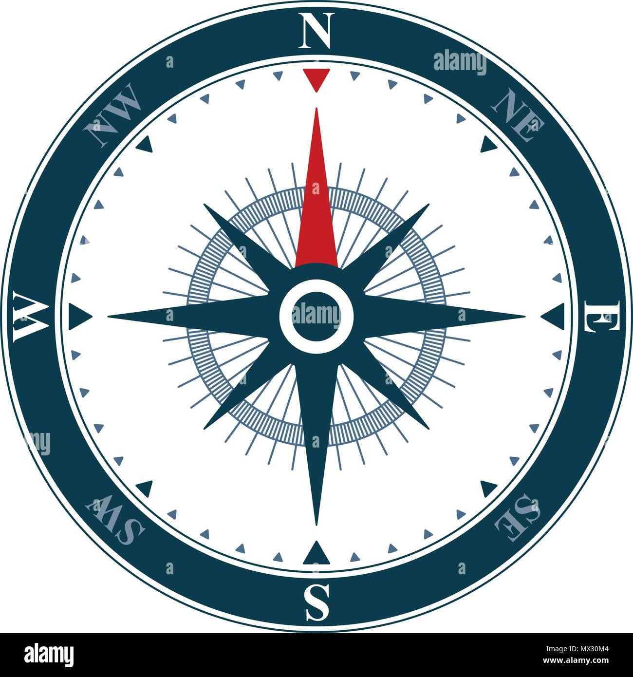 Vektor Kompassrose auf weißem Hintergrund. Vektor Kompass design Stock ...