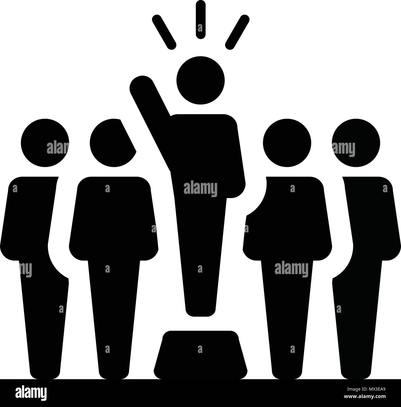 Leader Symbol Vektor männliche Redner person Symbol für Führung mit ...