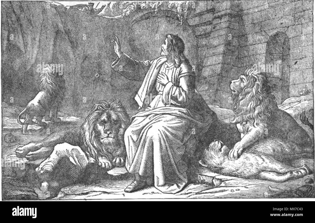 Daniel in lions den daniel Schwarzweiß-Stockfotos und -bilder - Alamy