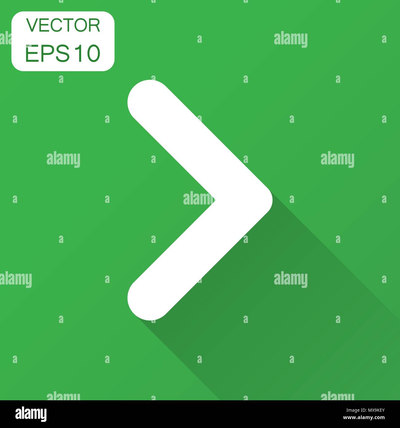 Pfeilsymbol. Vector Illustration mit langen Schatten. Geschäftskonzept ...