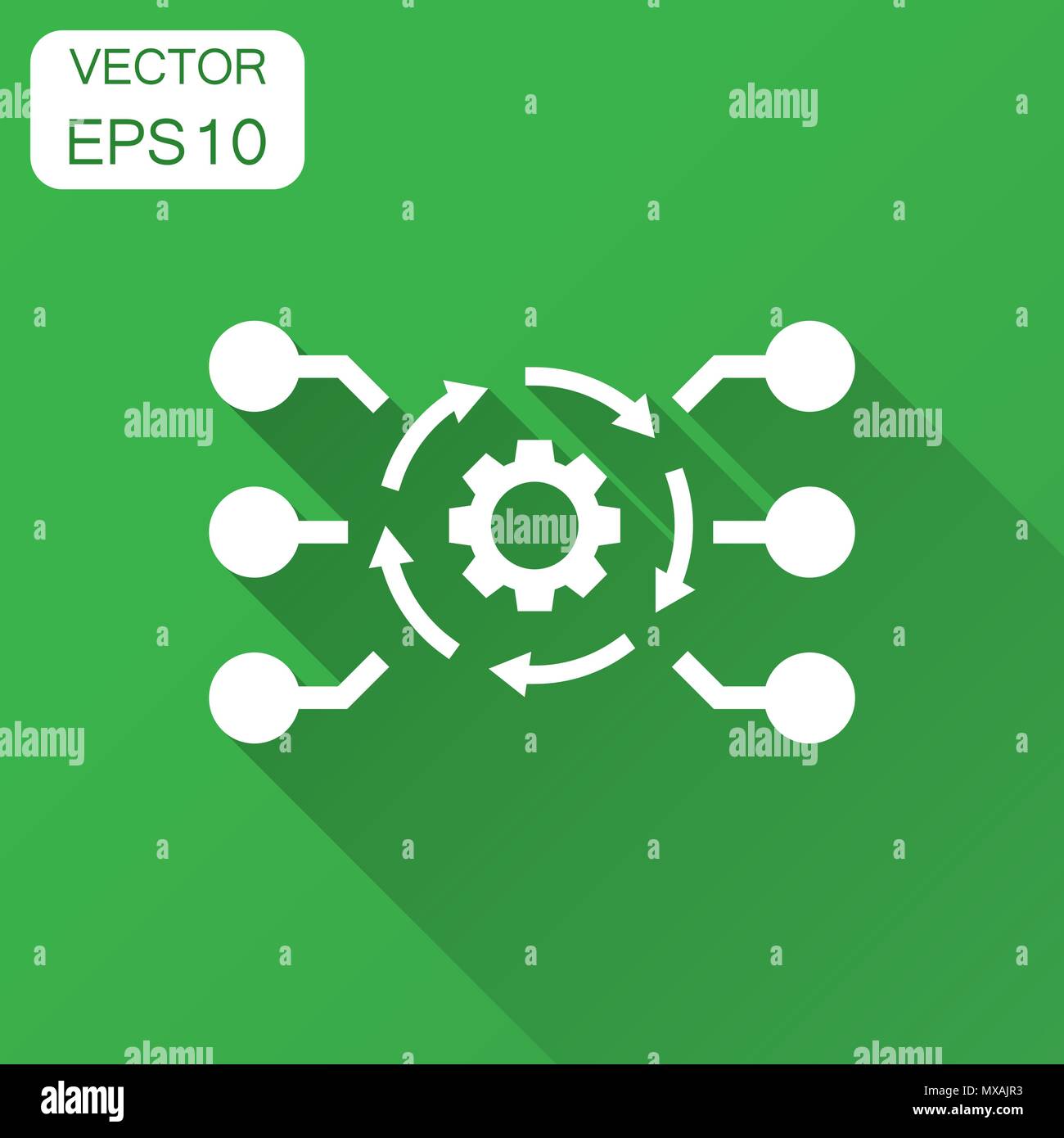 Algorithmus api-software Vektor Icon im flachen Stil. Business Zahnrad ...