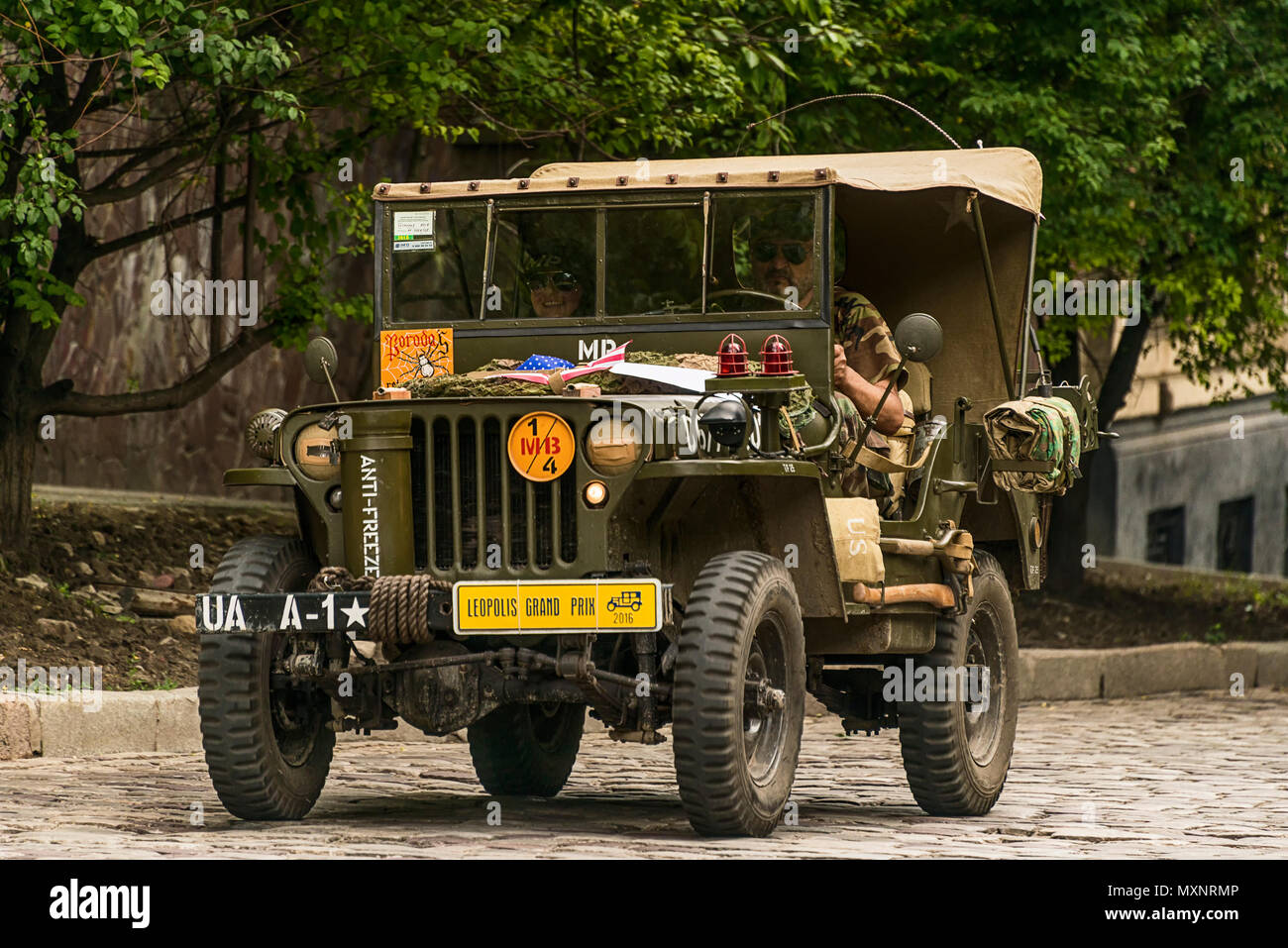 Lemberg, Ukraine - Juni 3, 2018: Alte retro car Jeep Willys 'Military ...