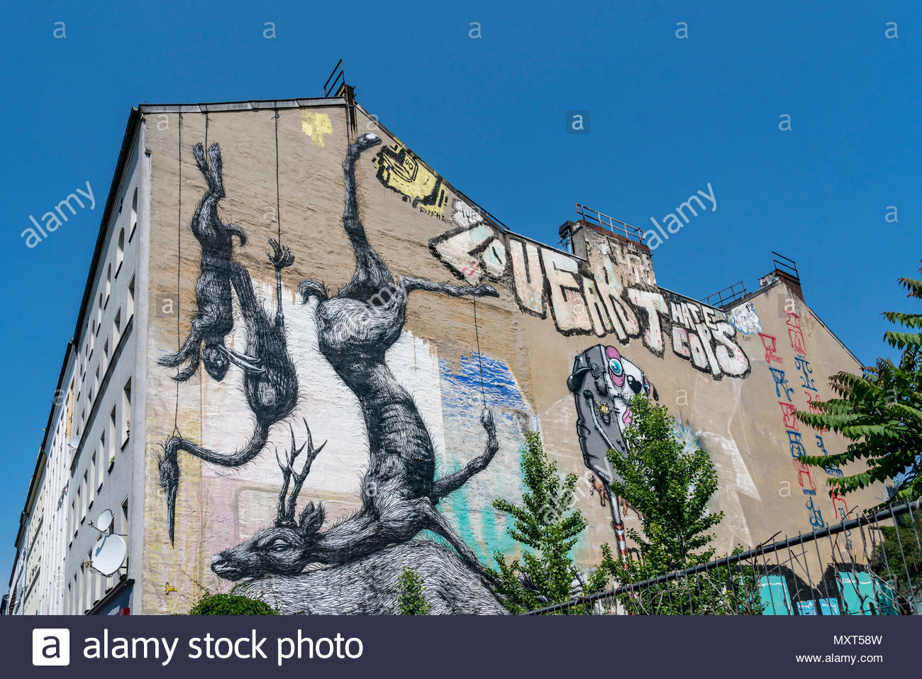 Berliner Graffiti Der Kunst Sie Stockfotos & Berliner Graffiti Der ...