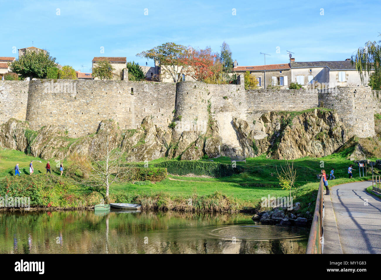 Frankreich, Vendee, Vouvant, beschriftet Les Plus beaux villages de ...