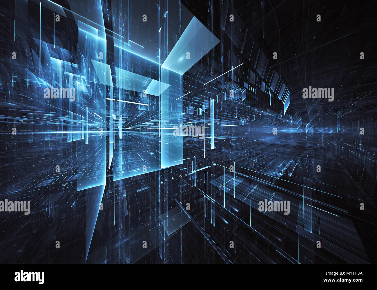 Abstrakte Zukunft Technologie Hintergrund - computergenerierte 3D-Bild ...