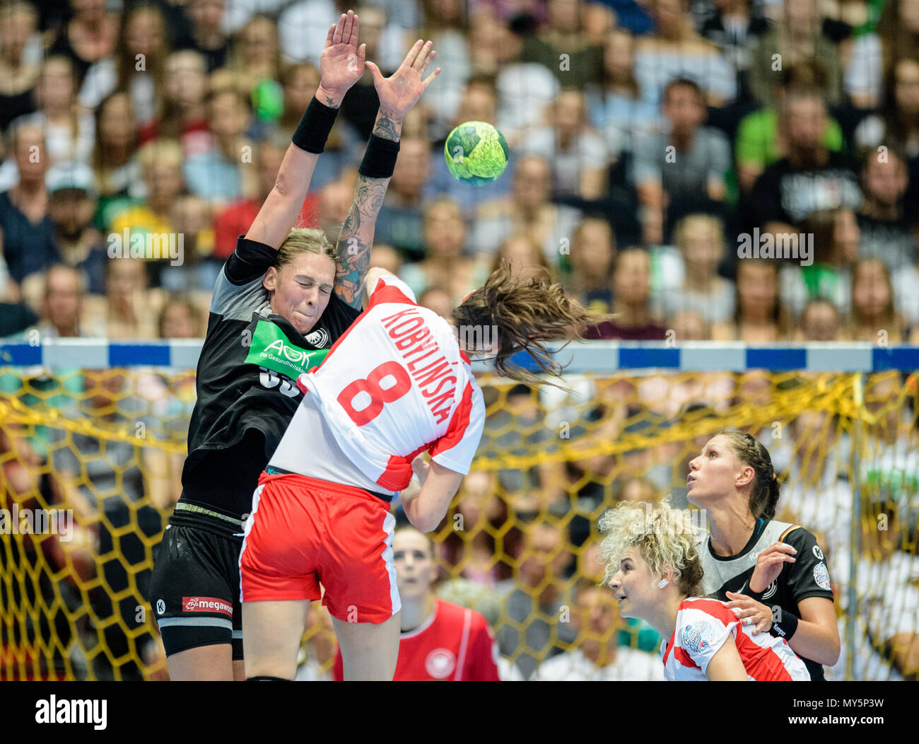 06 Juni 2018, Deutschland, München: Handball, Frauen, Länderspiel ...