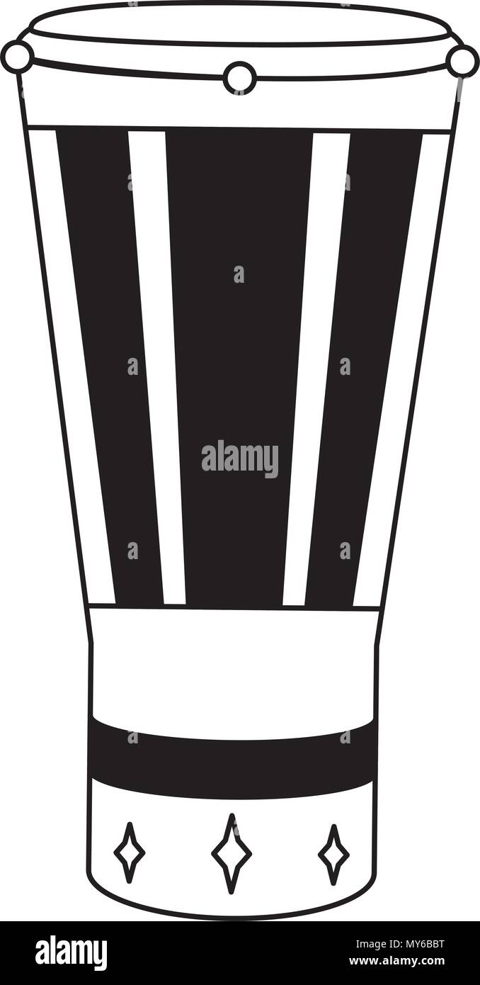 Samba Symbol auf weißem Hintergrund drum, Vector Illustration Stock ...