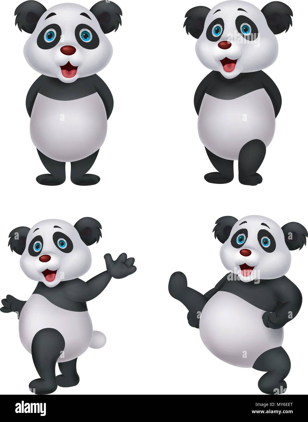 Cartoon panda Stock-Vektorgrafiken kaufen - Alamy