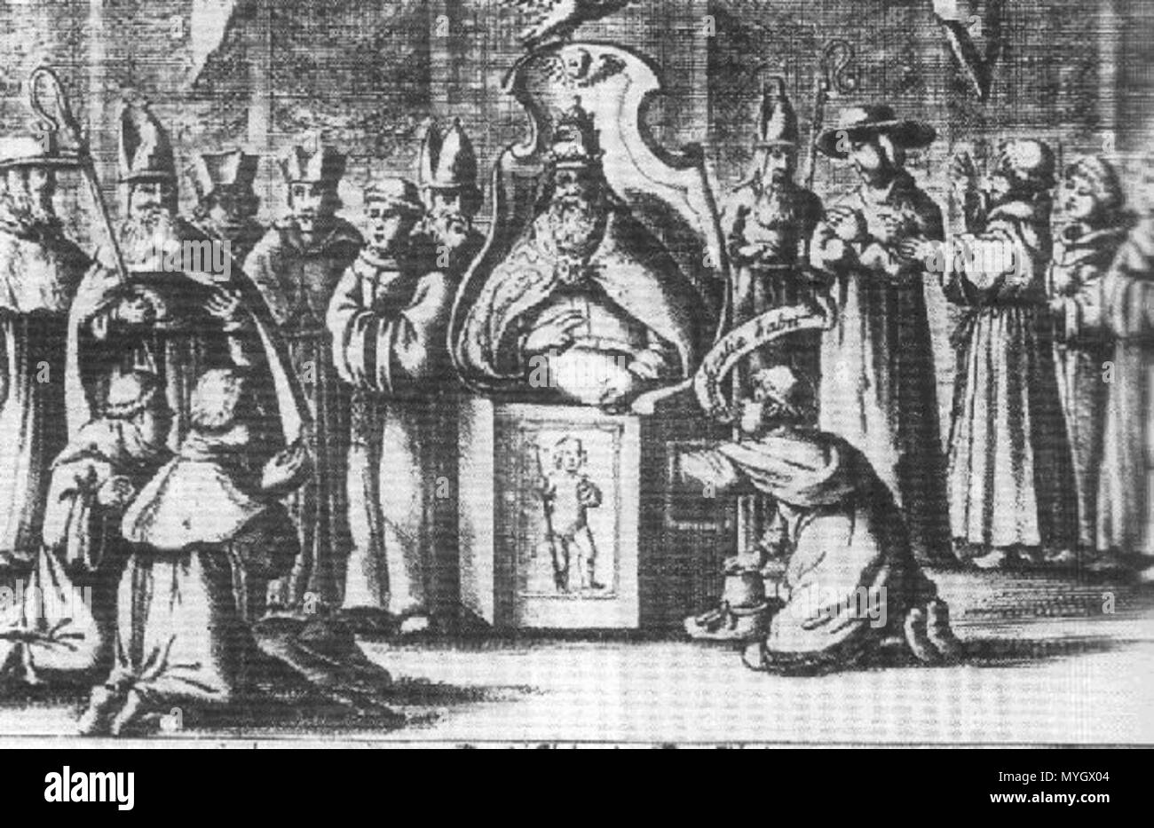 . Español: Prueba de la masculinidad del Papa Innocentius X al asumir ...