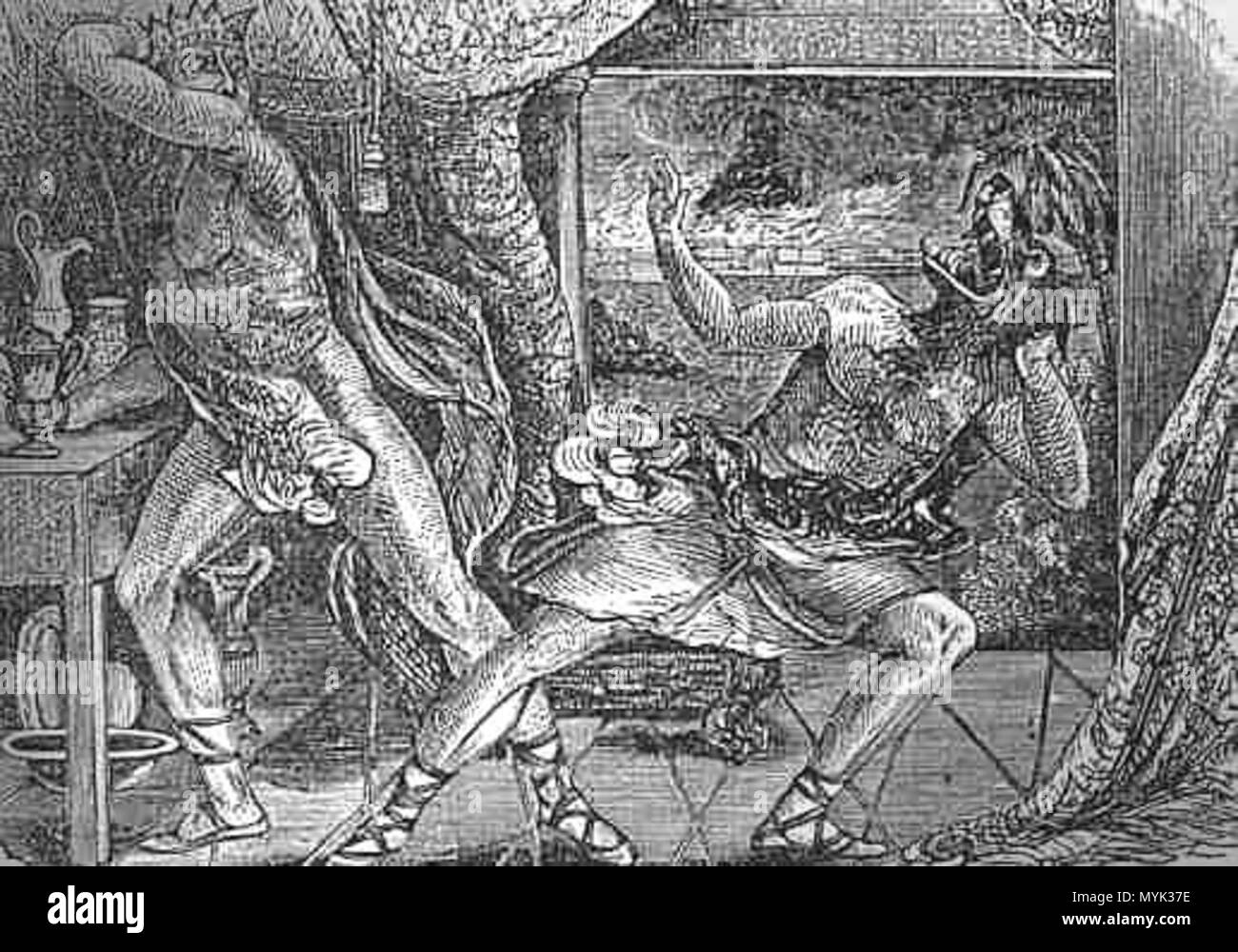 . Englisch: Lycaon in Wolf von Zeus, Brooks Nathan, Metamorphosen, 1849 ...