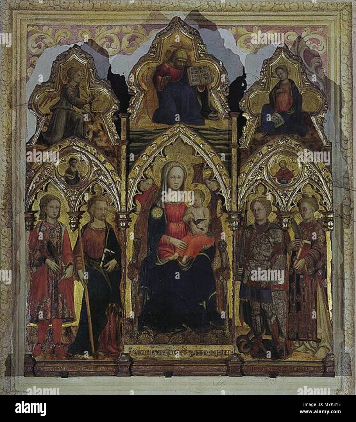 . Madonna con il Bambino in trono e Santi, 1438, Bartolomeo di Andrea ...