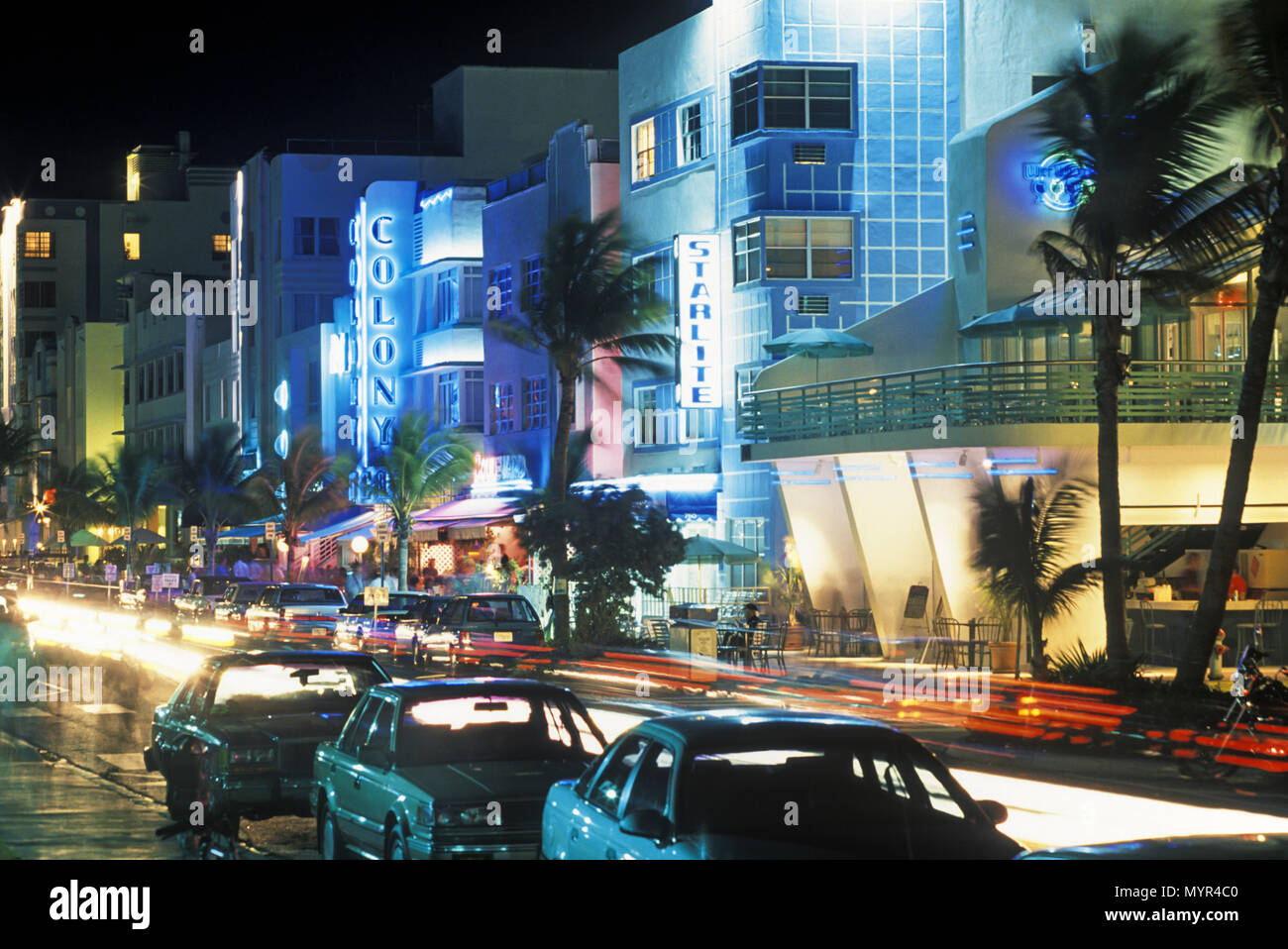 Ocean drive historisches viertel in der nacht -Fotos und -Bildmaterial ...
