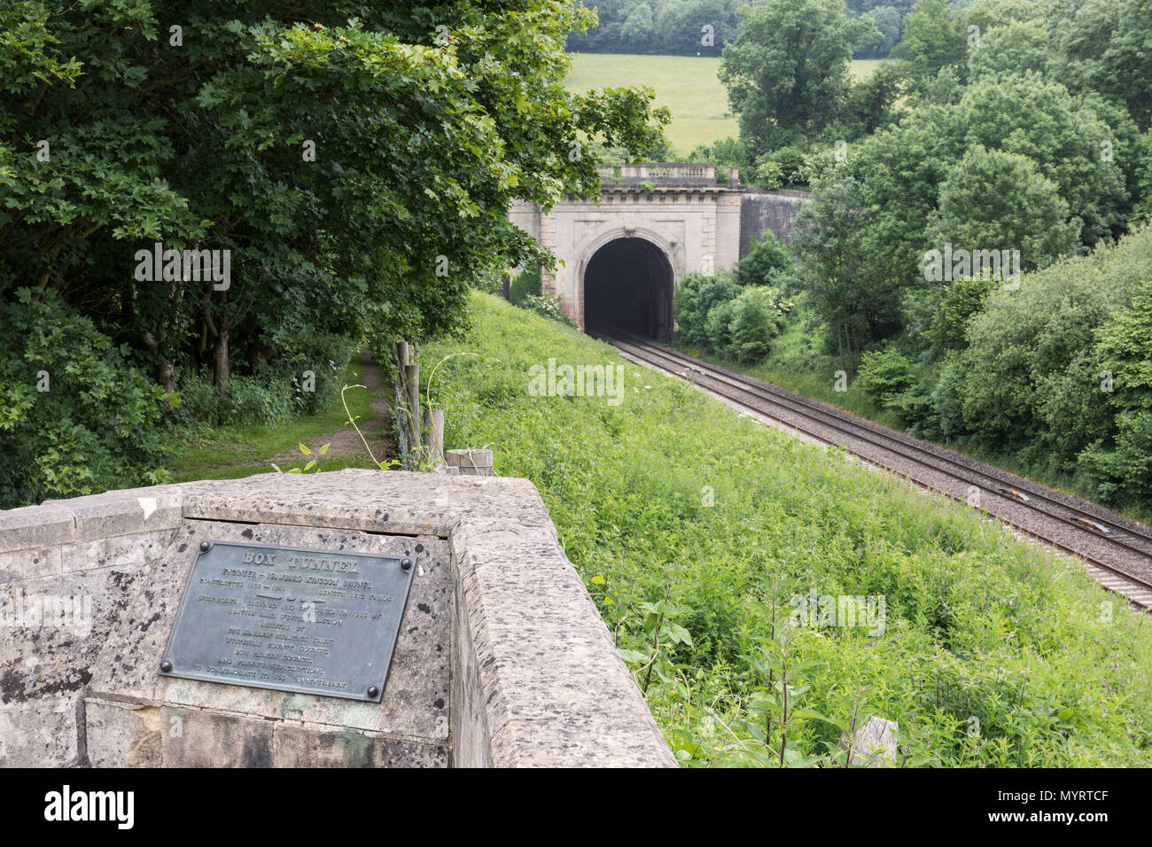 Box Tunnel Wiltshire gebaut von Isambard Kingdom Brunel, Box Hill, Bath ...