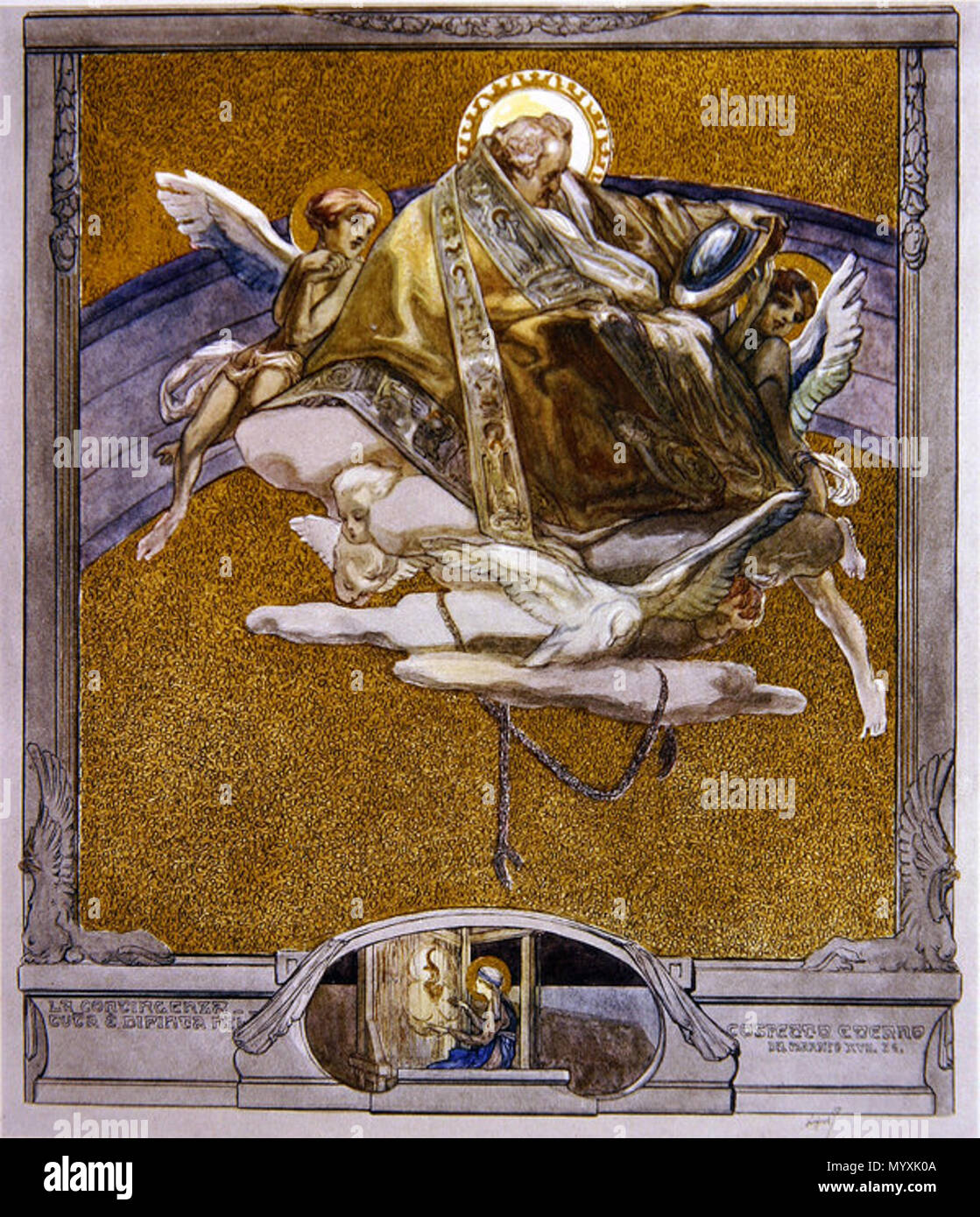 . Русский: Illustration von Franz Bayros (1866-1924) aus Dantes ...