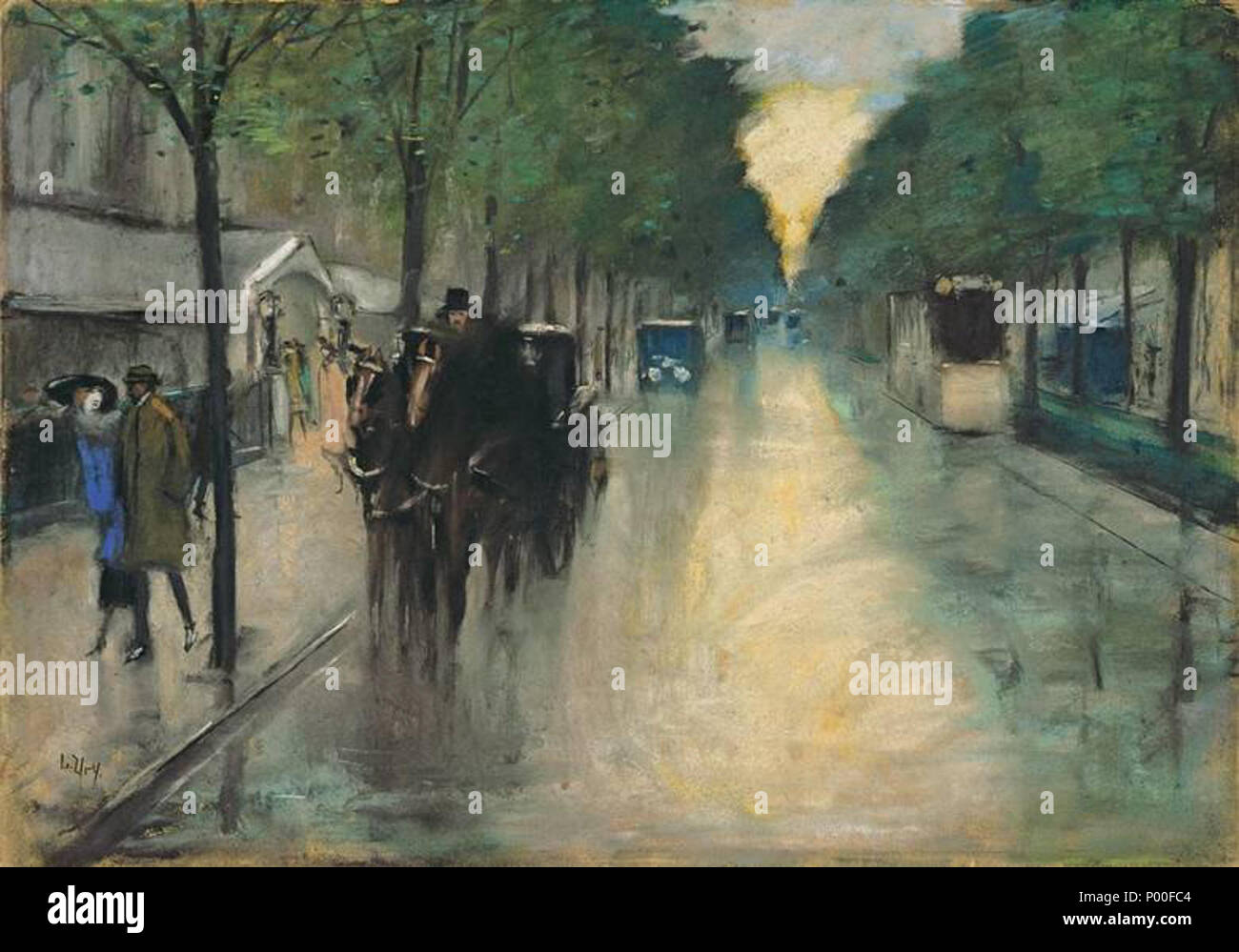. In den Zelten (berlin-tiergarten). 1920er-Jahre. Pastell auf Pappe ...