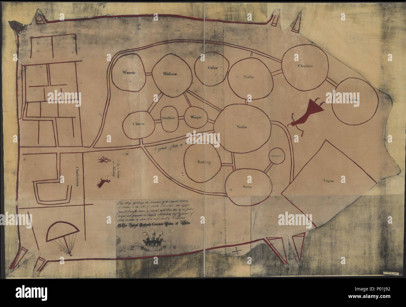 . Englisch: 'Map der verschiedenen Nationen der Inder im Nordwesten von ...