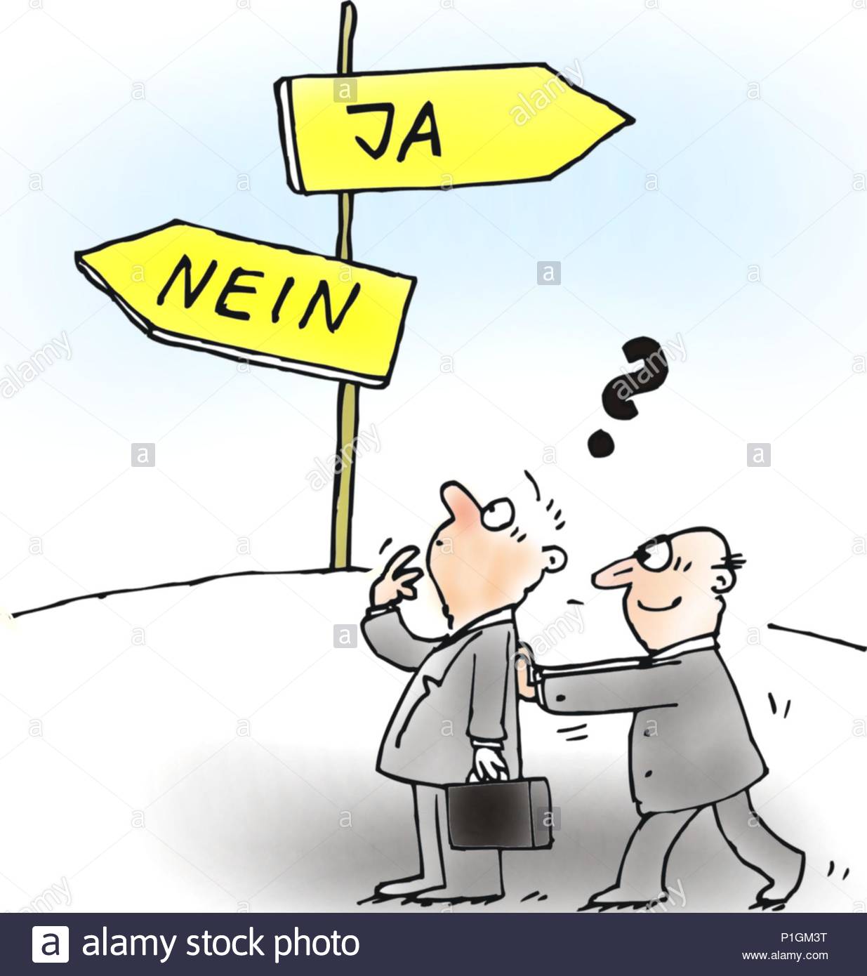 Cartoon Signpost Question Mark Stockfotos & Cartoon Signpost Question ...