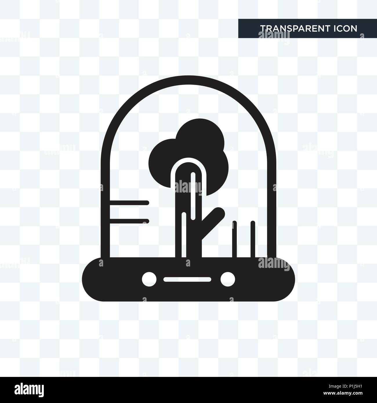 Baum Vektor Icon auf transparentem Hintergrund isoliert, Baum logo ...