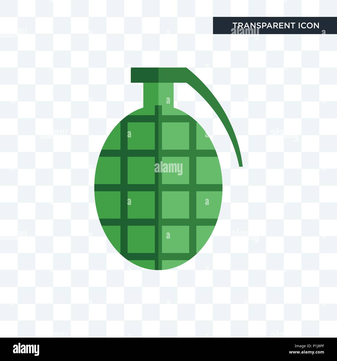 Granate vektor Icon auf transparentem Hintergrund isoliert, Granate ...