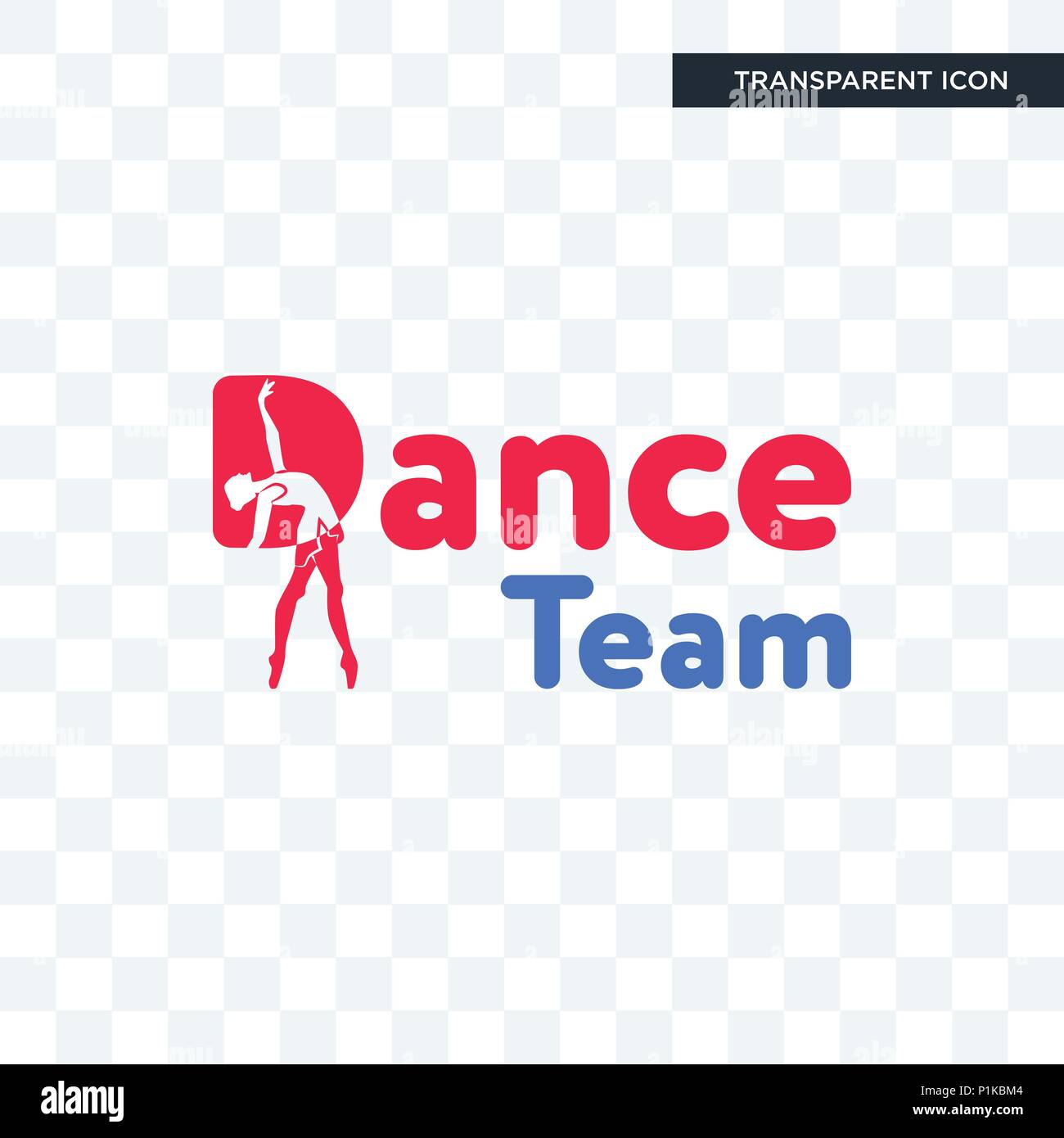 Dance team Vektor Icon auf transparentem Hintergrund isoliert, dance ...