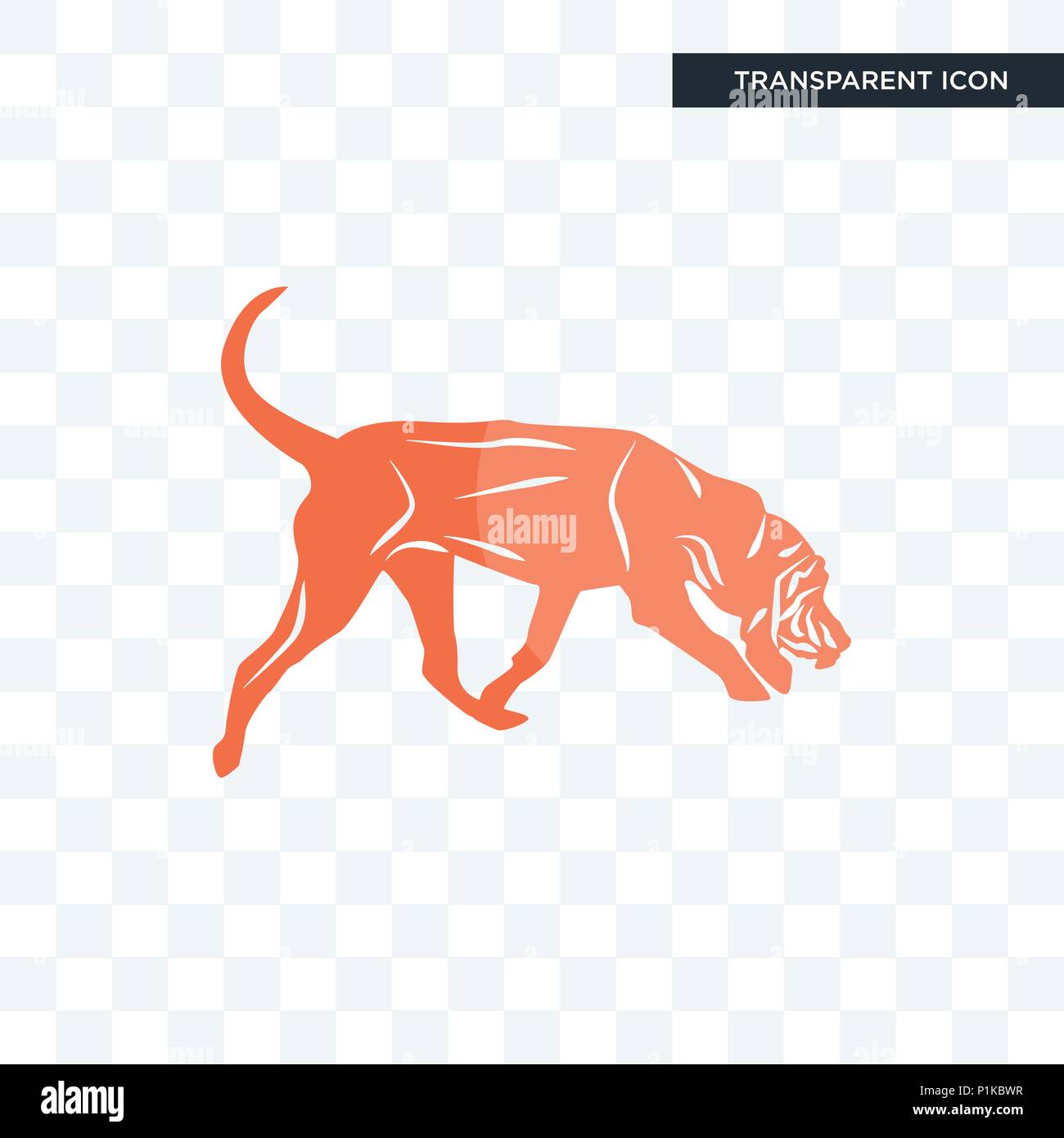 Bloodhound vektor Icon auf transparentem Hintergrund isoliert ...