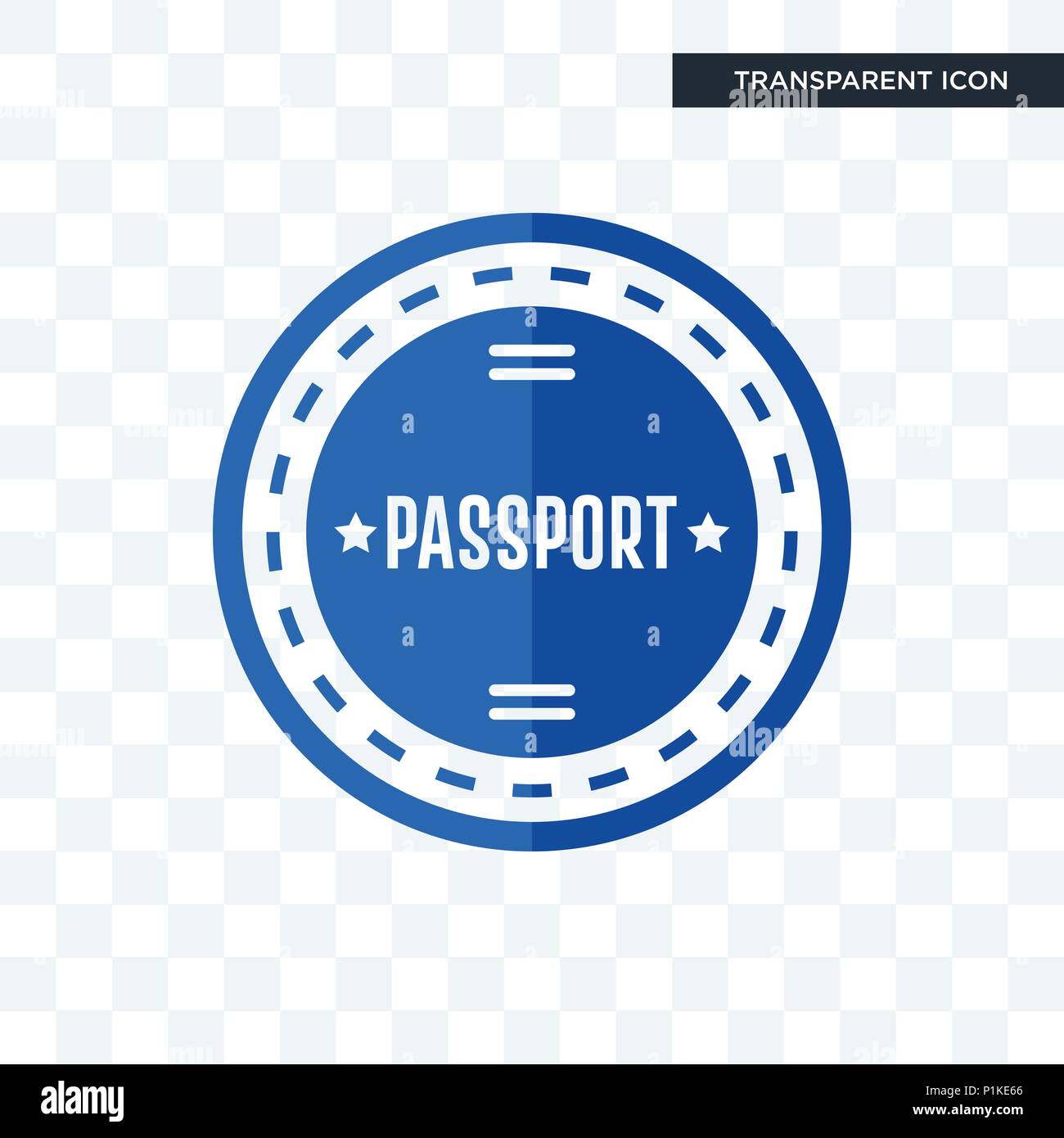 Reisepass Stempel vektor Icon auf transparentem Hintergrund isoliert ...
