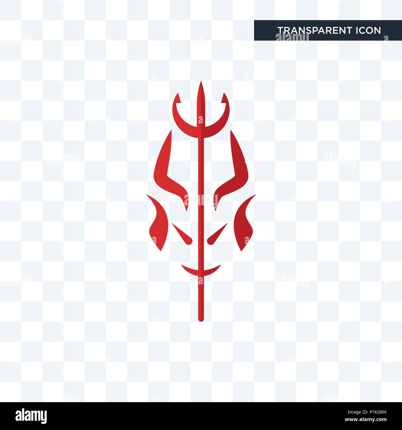 Satan vektor Icon auf transparentem Hintergrund isoliert, Satan logo ...