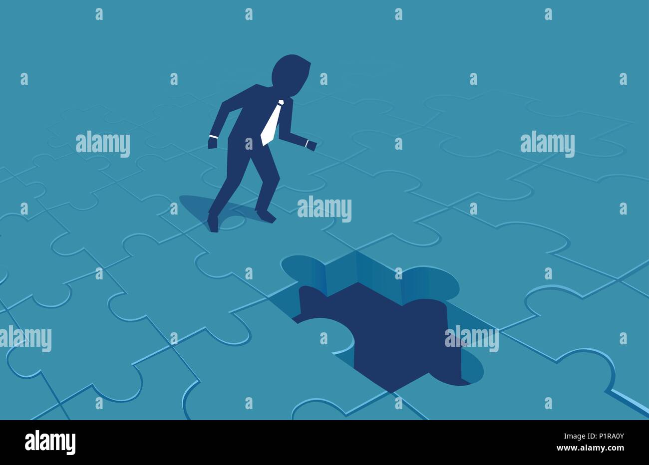 Das fehlende puzzleteil Stock-Vektorgrafiken kaufen - Alamy