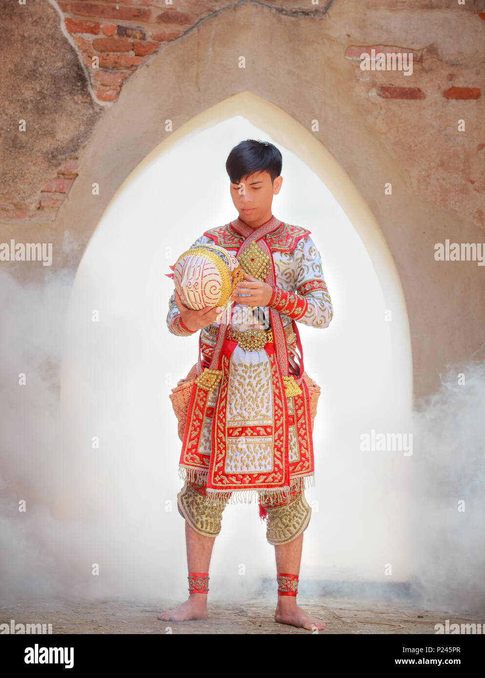 Hanuman (affengott) in Khon oder traditionelle thailändische Pantomime ...