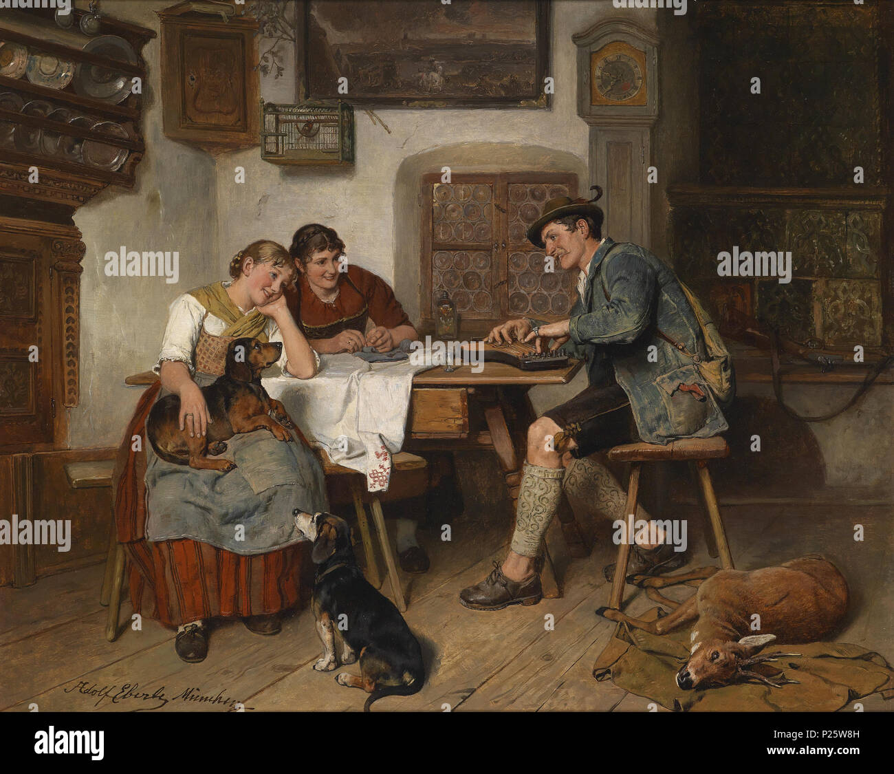 . Deutsch: Musikalische Unterhaltung auf der Alm. im Jahr 1914. Adolf ...
