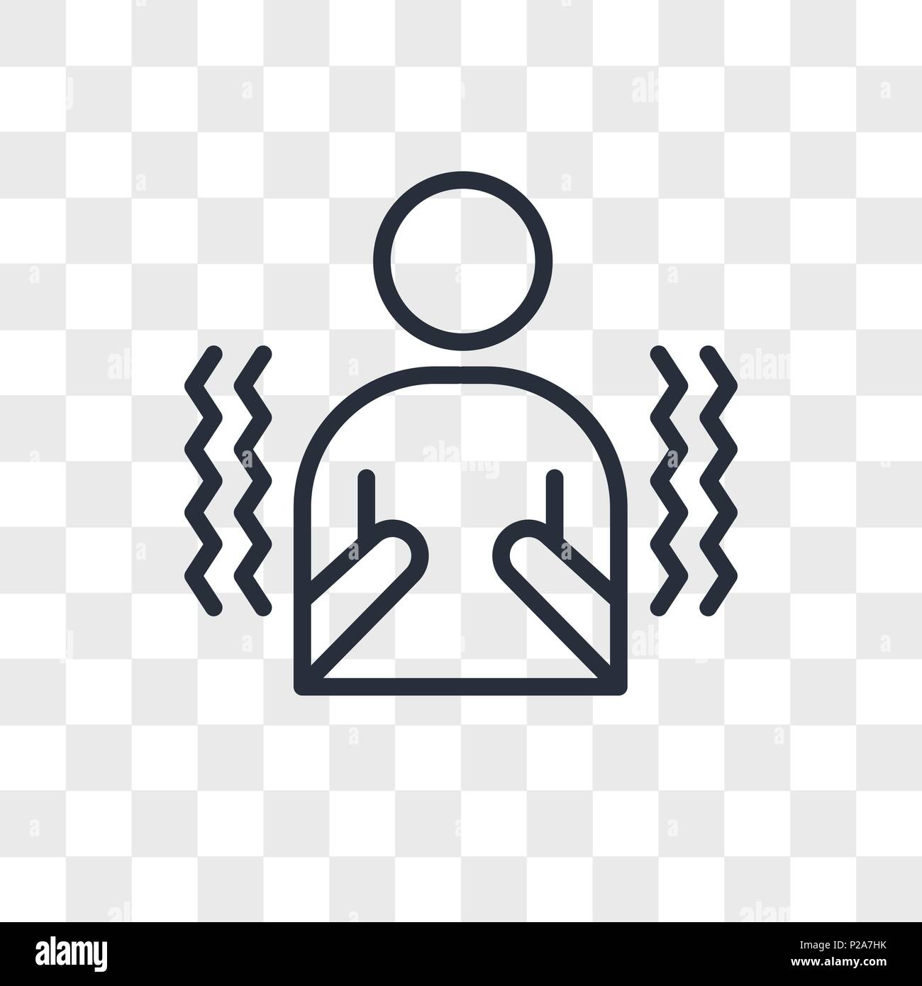 Zittern vektor Icon auf transparentem Hintergrund isoliert, Frösteln ...