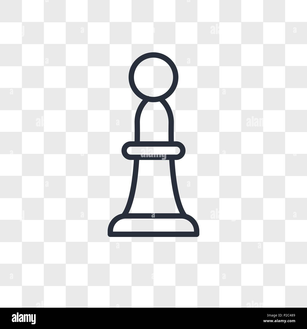 Schach vektor Icon auf transparentem Hintergrund isoliert, Schach logo ...