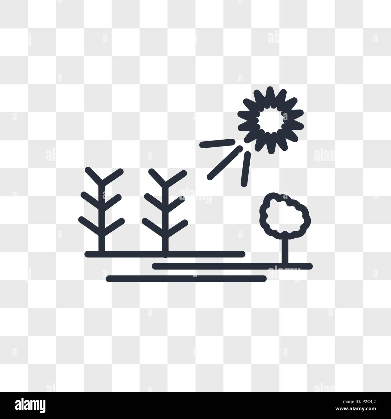 Wald vektor Icon auf transparentem Hintergrund isoliert, Wald logo ...