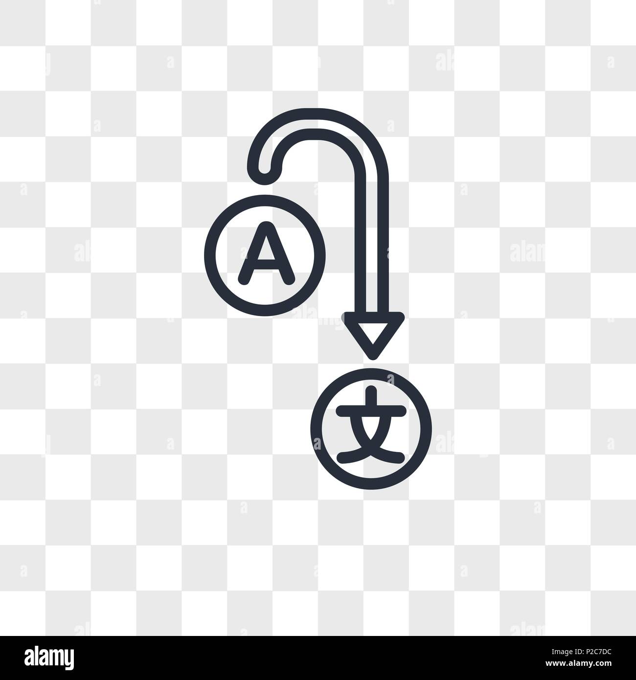 Sprache wechseln Vektor Icon auf transparentem Hintergrund isoliert ...