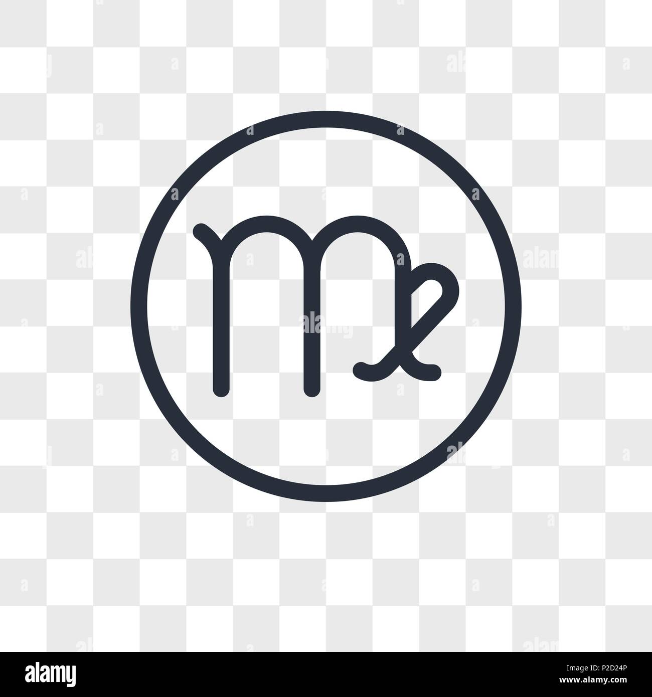 Jungfrau vektor Icon auf transparentem Hintergrund isoliert, Jungfrau ...