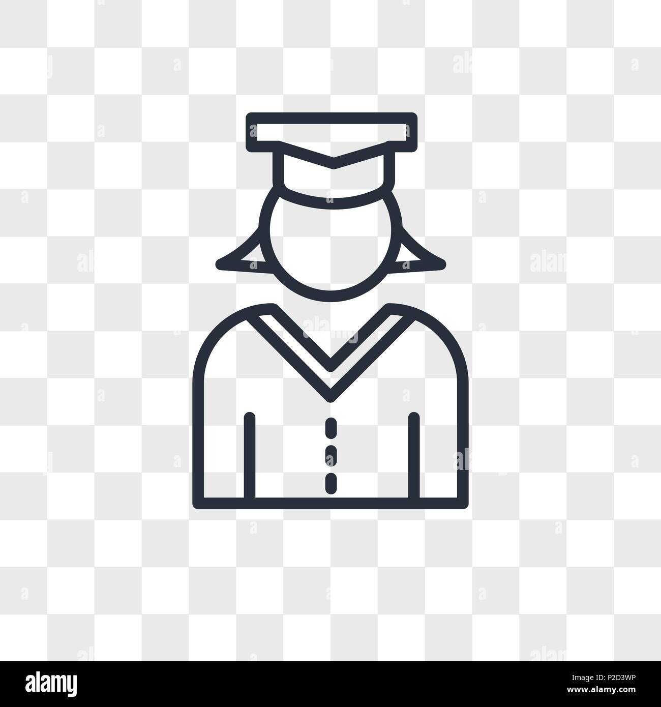 Absolvent vektor Icon auf transparentem Hintergrund isoliert, Absolvent ...