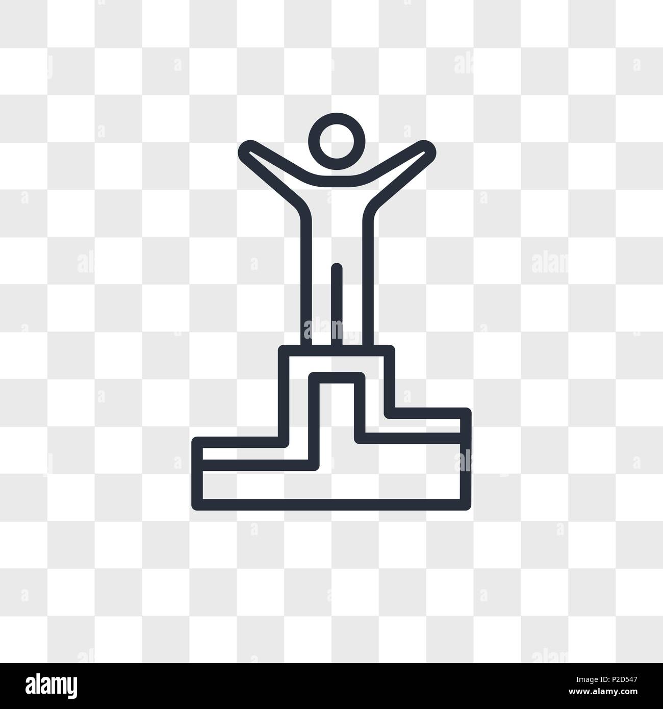 Erfolg vektor Icon auf transparentem Hintergrund isoliert, Erfolg logo ...