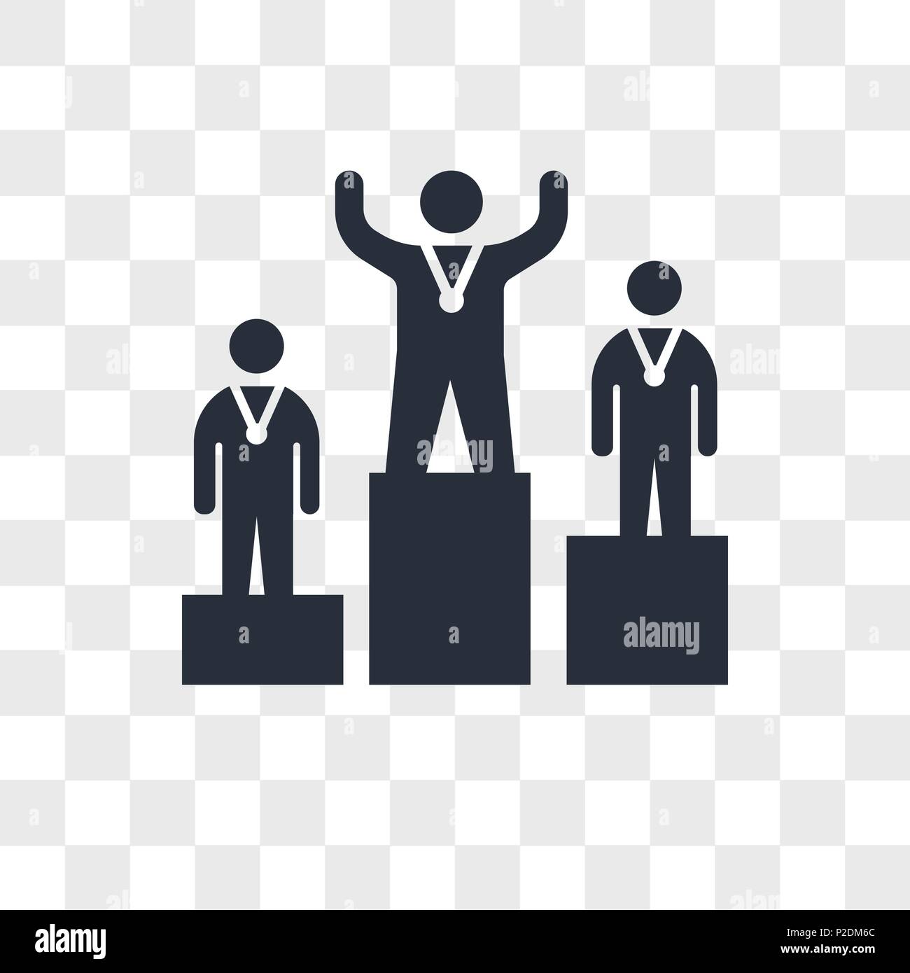 Podium vektor Icon auf transparentem Hintergrund isoliert, Podium logo ...
