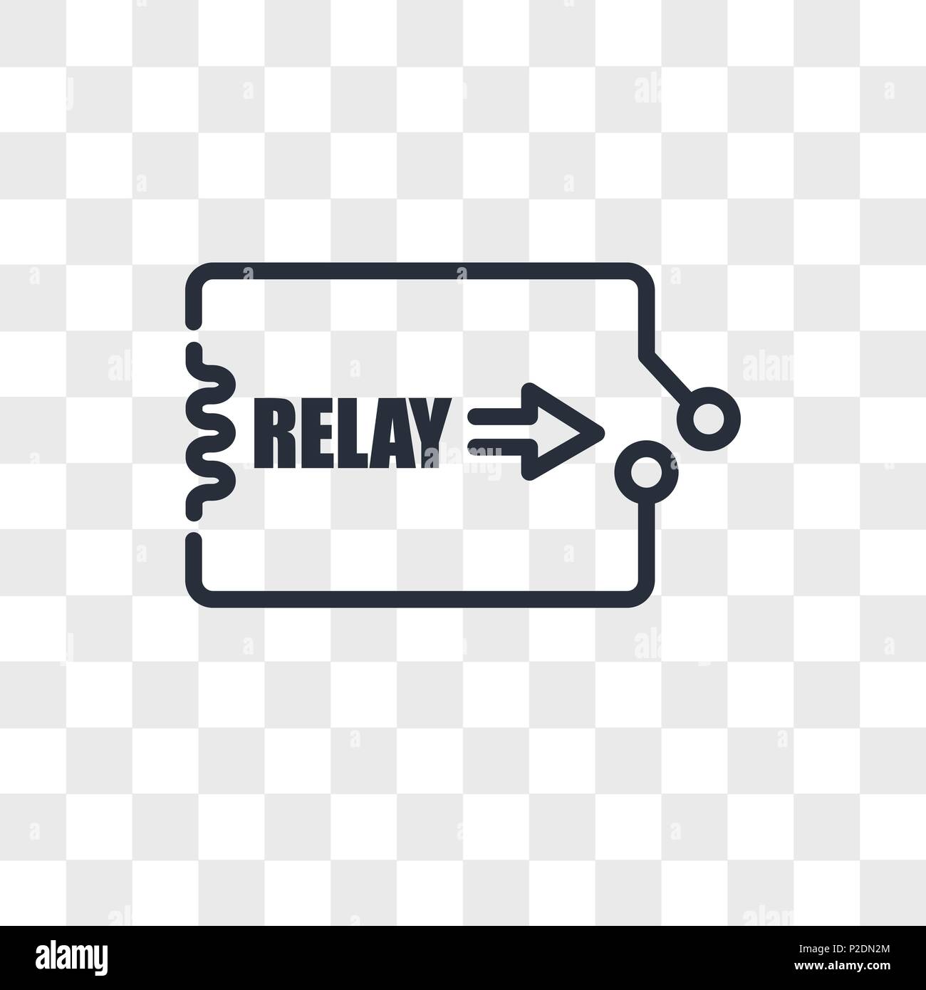 Relais vektor Icon auf transparentem Hintergrund isoliert, Relais logo ...