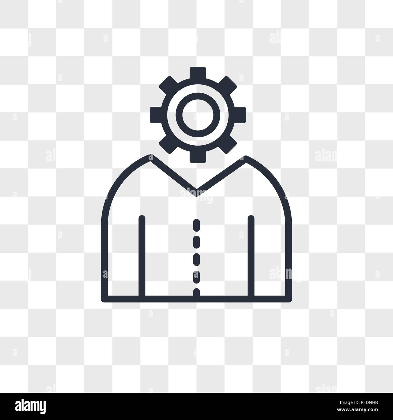 Kognitive vektor Icon auf transparentem Hintergrund isoliert, Kognitive ...