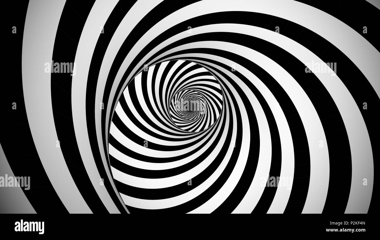 Eine psychedelische 3d-Abbildung: eine optische Illusion, die durch ...