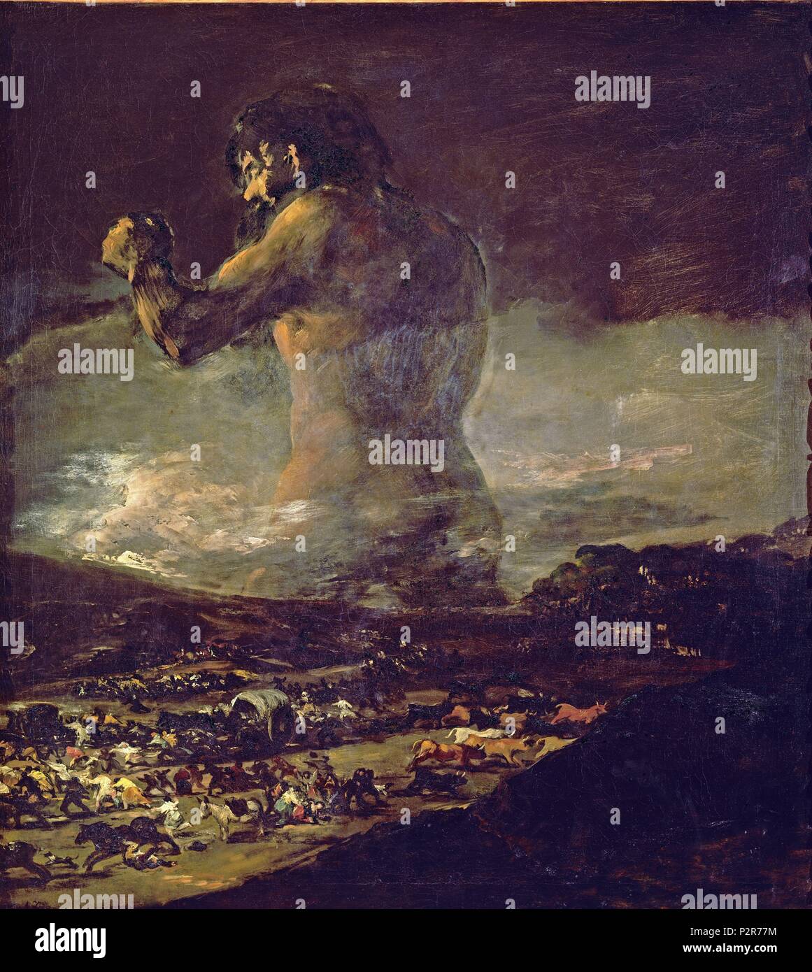 "Der Koloss", 1808-1812, Öl auf Leinwand, 116 x 105 cm. Autor ...