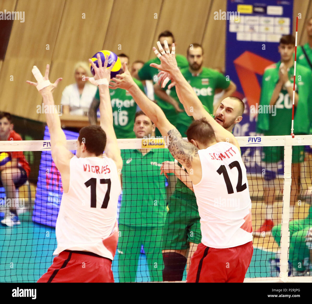 Varna, Bulgarien. 16. Juni 2018. Von links Graham VIGRASS (Kanada ...