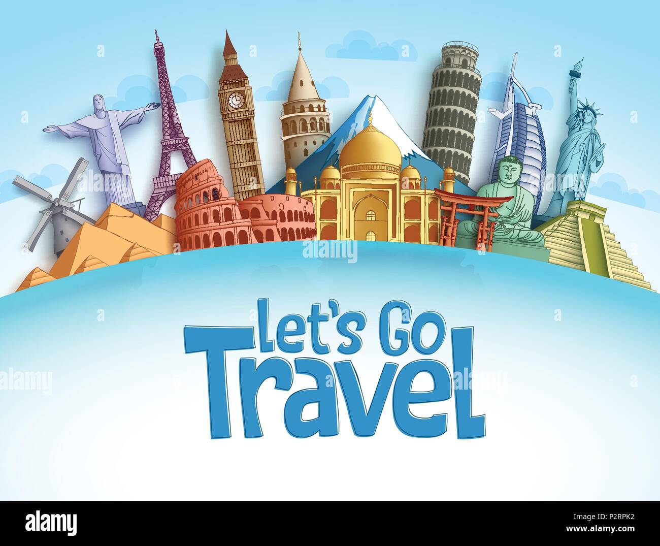 Reiseziel vector Hintergrund und Template Design mit Reiseziele und ...