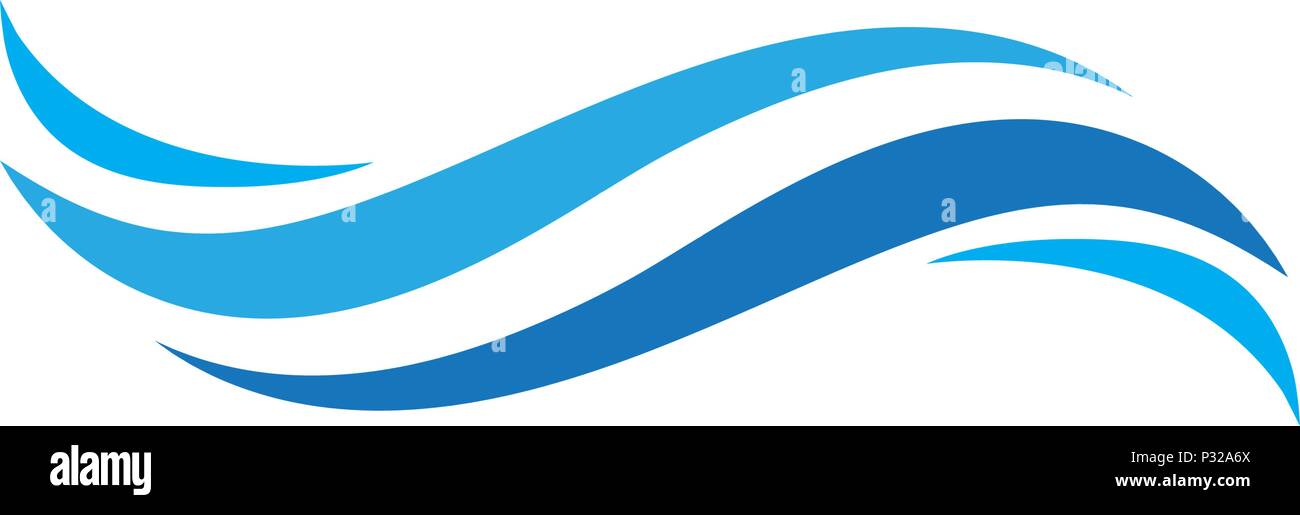 Wasser Wellen Symbol Vektor Grafik Design logo Vorlage Stock ...
