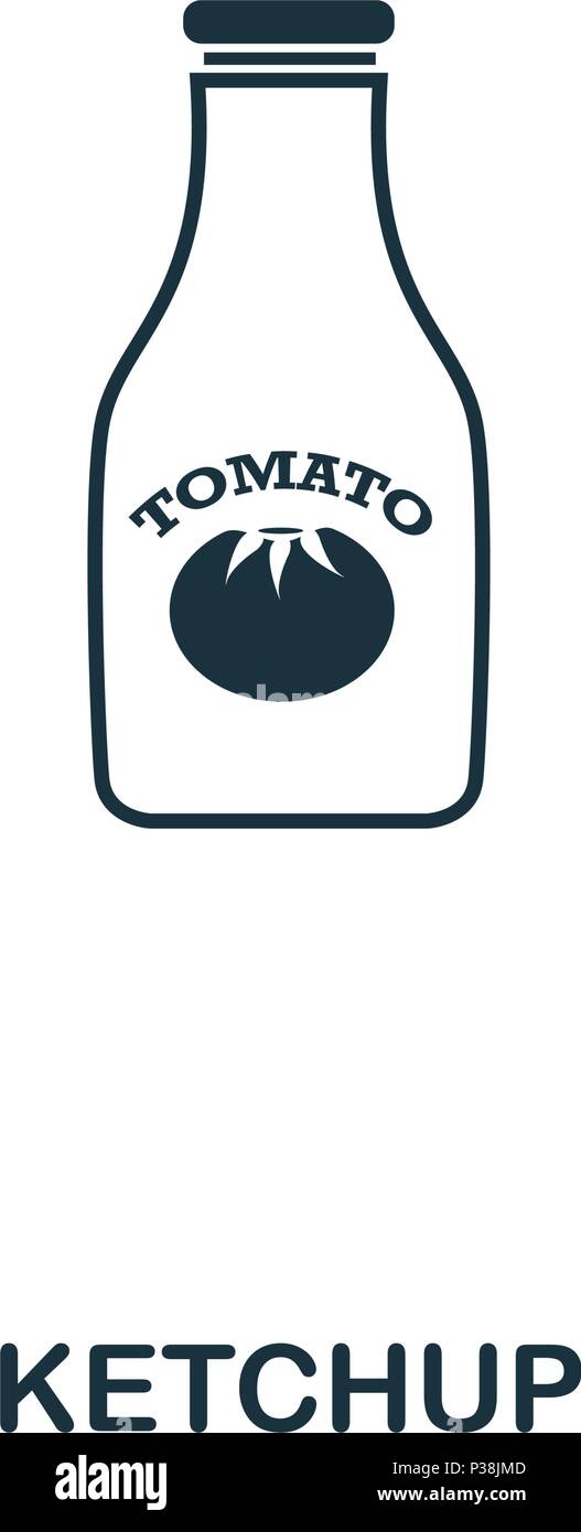 Einfache Gliederung Ketchup Symbol. Pixel Perfect lineares Element ...