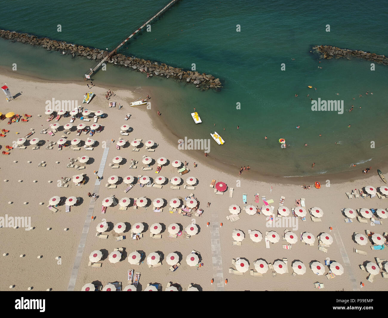 Aerial view rimini beach italy -Fotos und -Bildmaterial in hoher ...