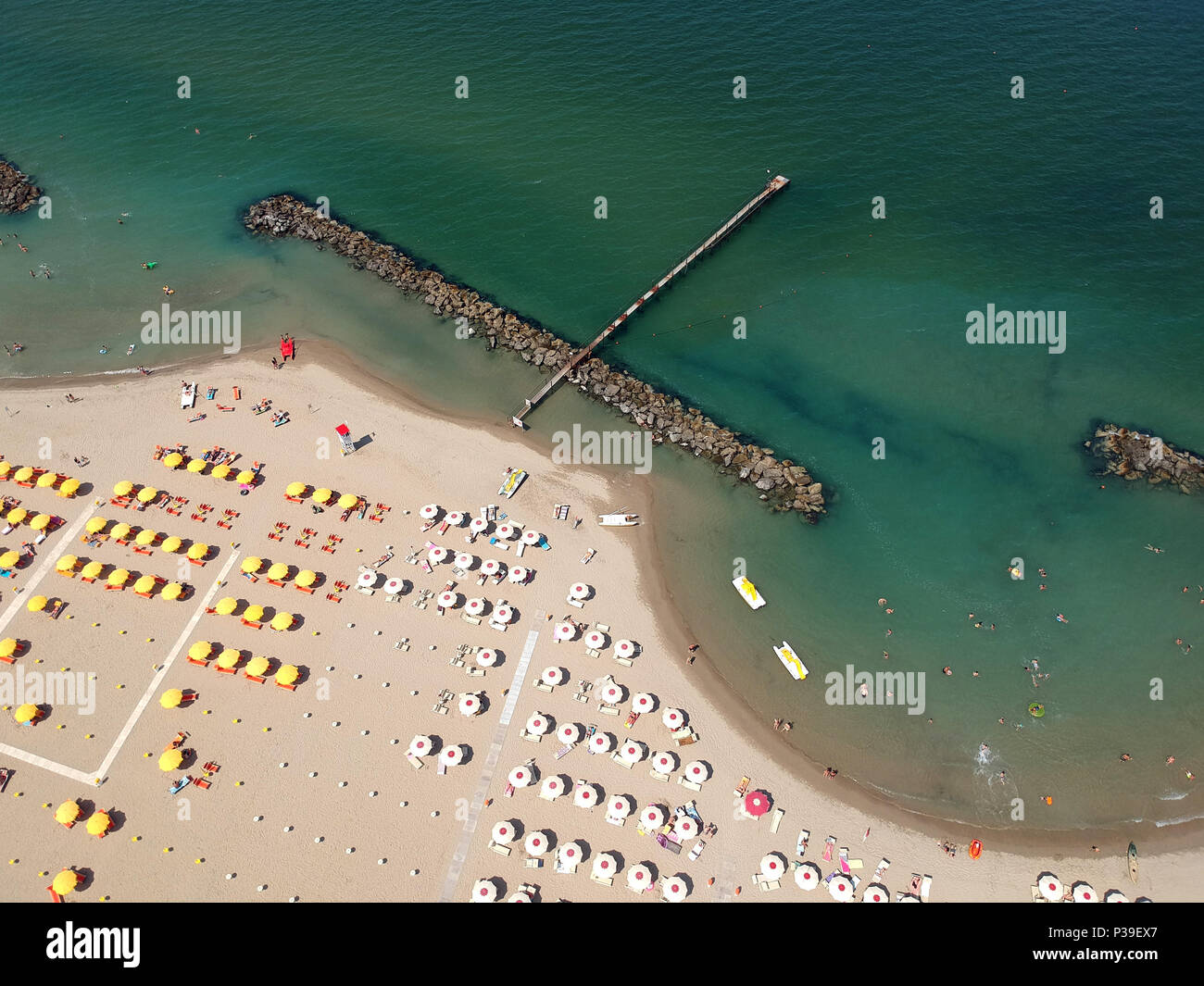 Aerial view rimini beach italy -Fotos und -Bildmaterial in hoher ...