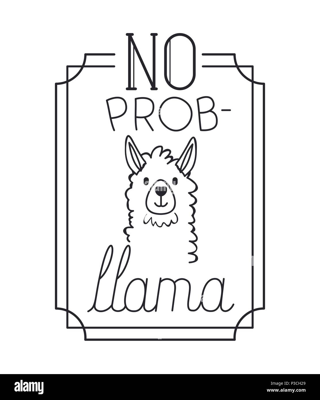 Kein Problem Meldung mit Hand font gemacht Stock-Vektorgrafik - Alamy