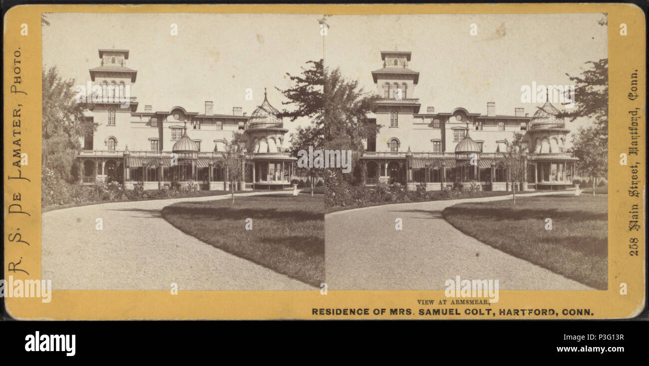 342 Blick auf Armsmear, Wohnsitz von Frau Samuel Colt, Hartford, Conn ...